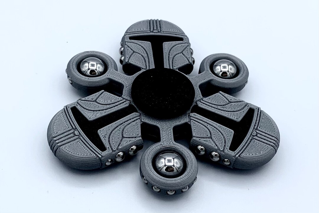 The Mandalorian - Silver & Black Fidget Spinner | Spinny Mcspinface - Etsy