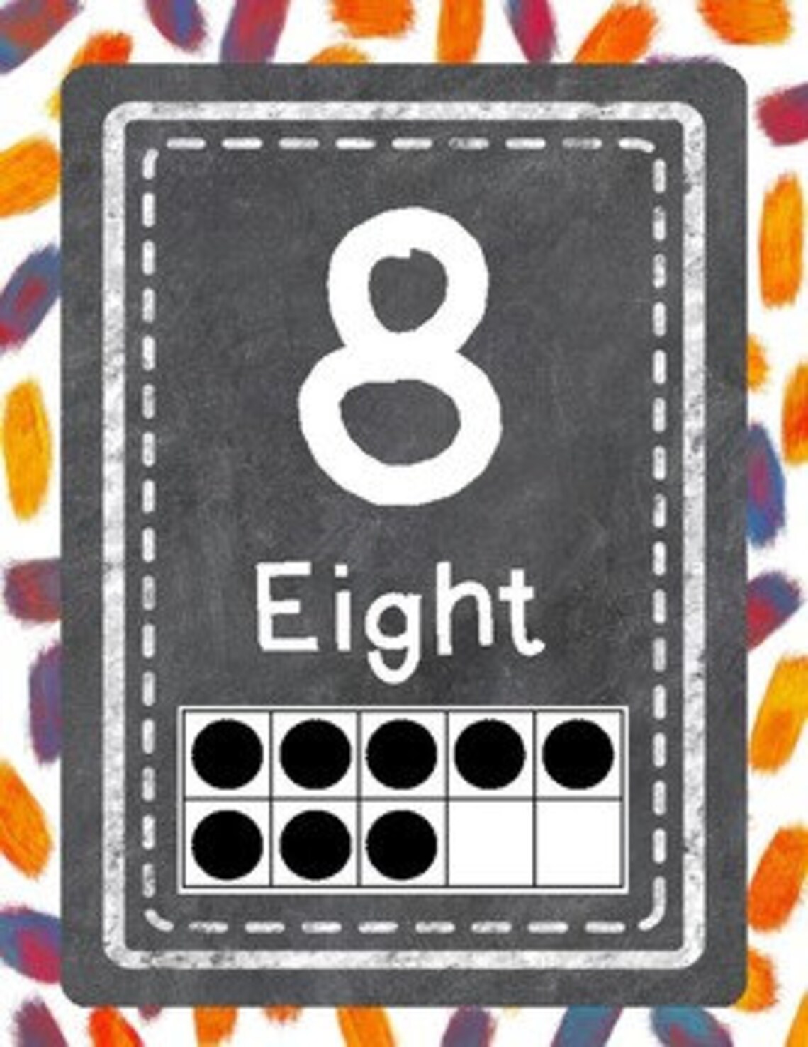 Classroom Decor Number Signs Bright Classroom Sign Printable DIY Decor ...