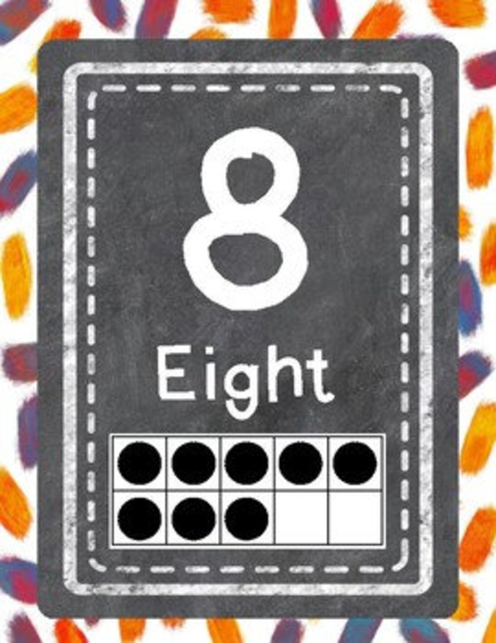 Classroom Decor Number Signs Bright Classroom Sign Printable DIY Decor ...