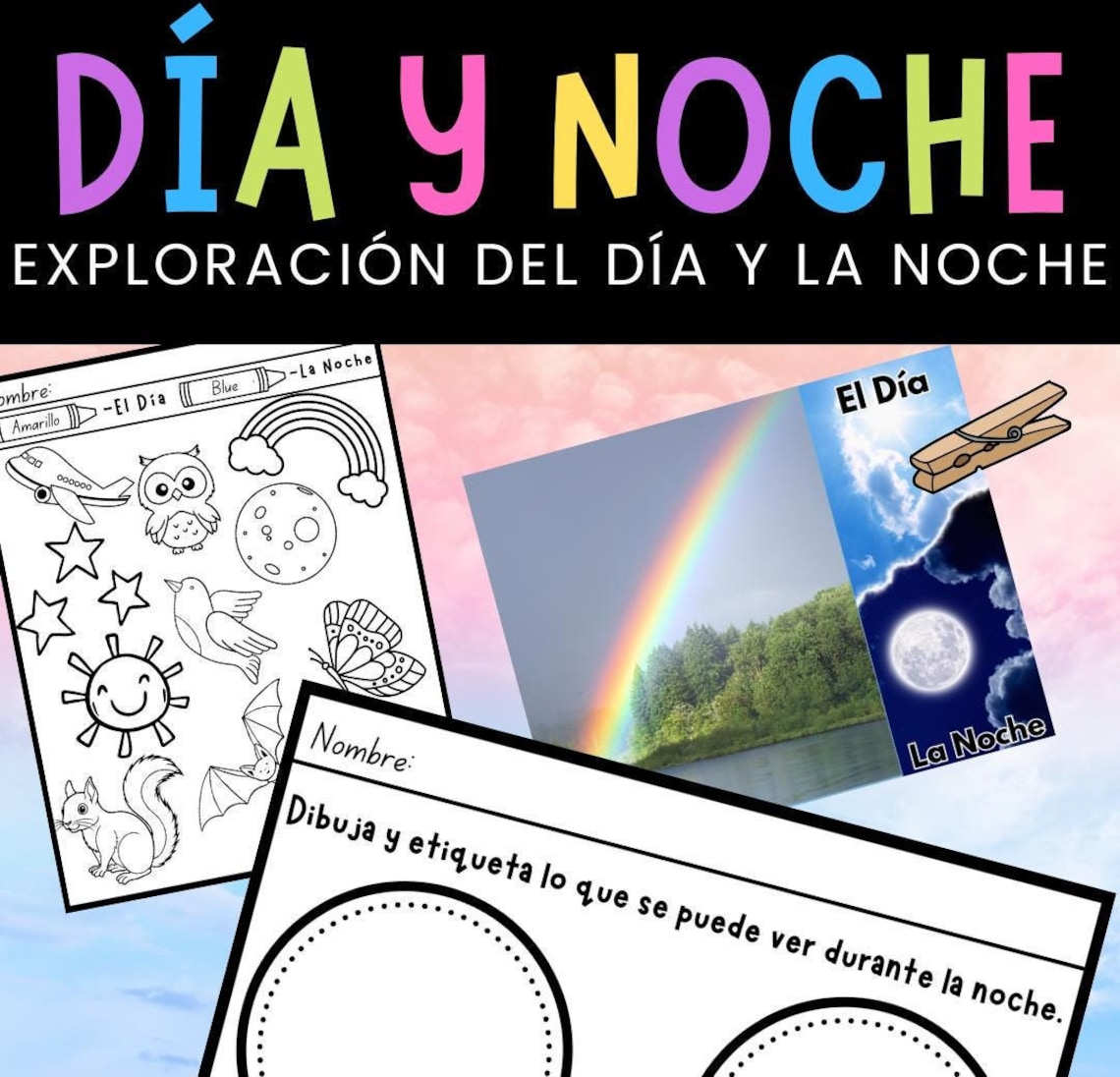 Actividad De Exploración Del Día Y La Noche Para Niños En Edad ...