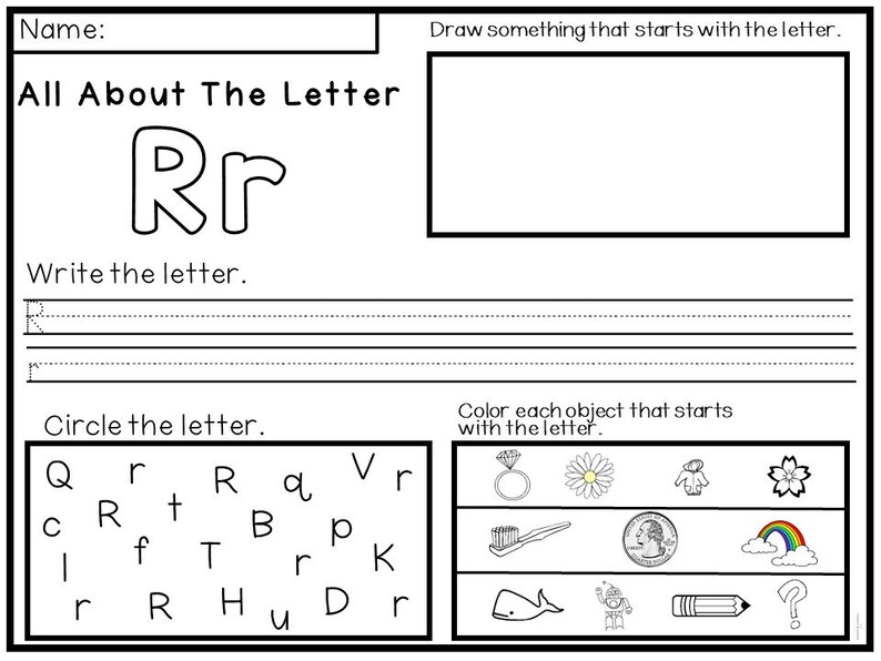 Letter Preschool Learning Activity Montessori Kindergarten Prep Toddler ...