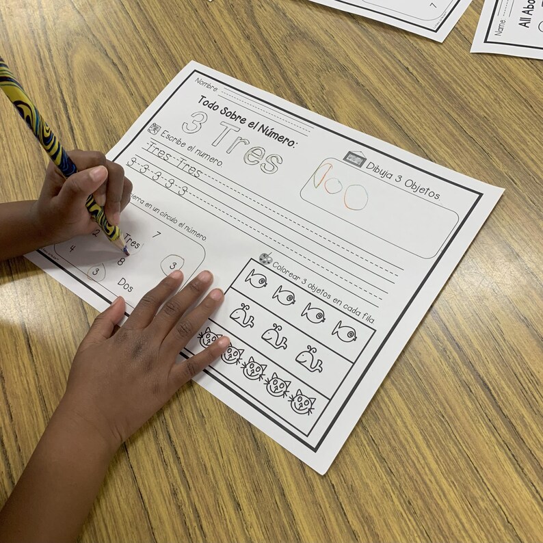 Bilingual Numbers 1–10 Worksheets | English & Spanish Number Practice ...