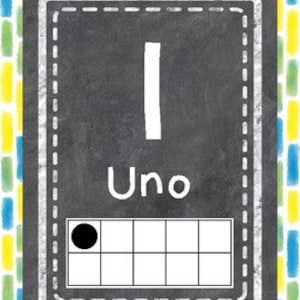 Classroom Signs Number Printable Signs Spanish Decor Spanish Number ...