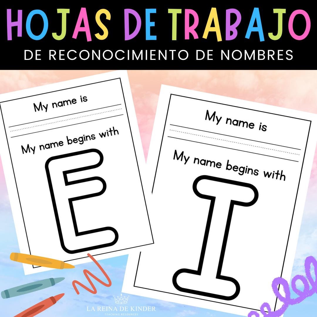Hojas De Trabajo Con Los Nombres De Las Letras Para Jardín De Infantes ...