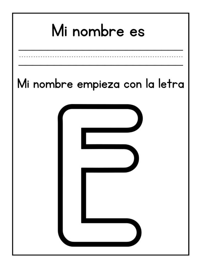 Kindergarten Letter Tracing Worksheet: Name Recognition (printable) - Etsy