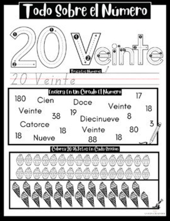 Spanish Numbers 1 20 Worksheets