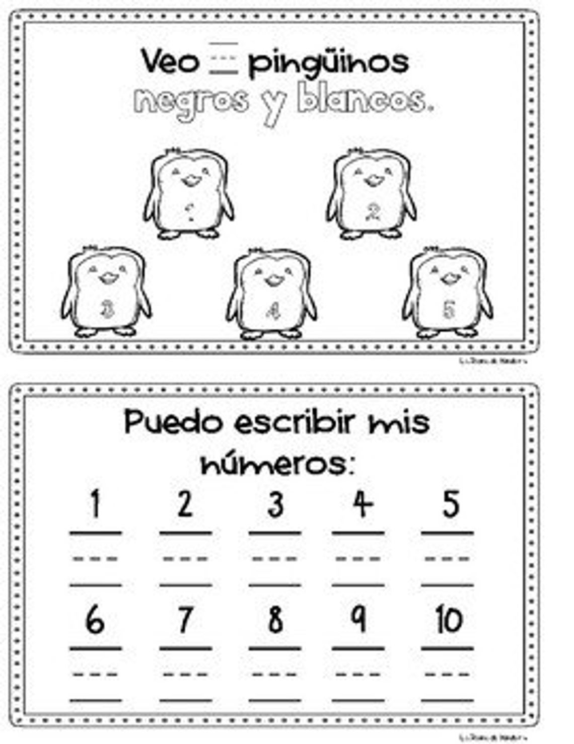 Libro En Espanol De Invierno Numeros Y Contando Para Niños Preescolar ...