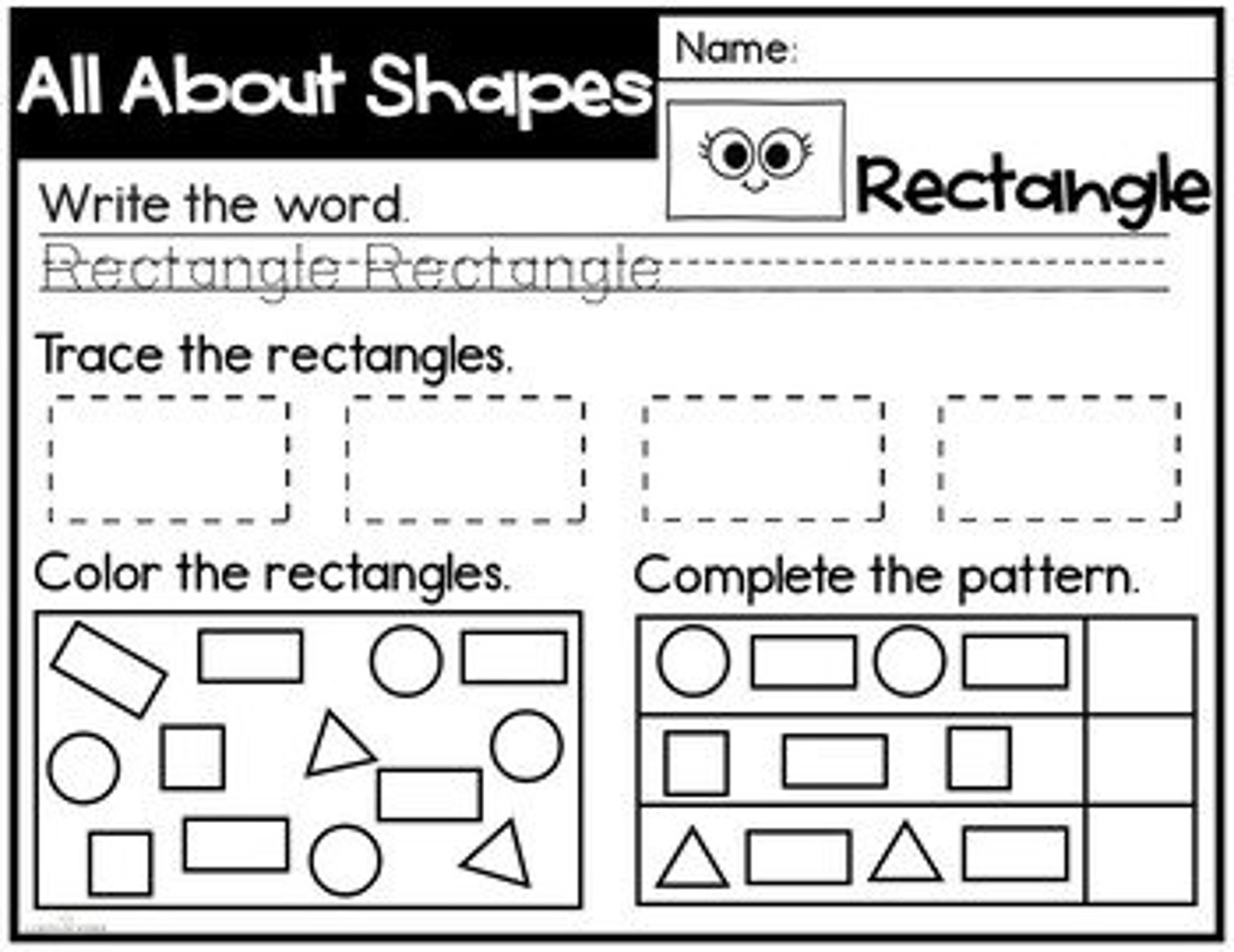 Shape Worksheet Pre K Shape Activity for Toddlers Shape Preschool ...