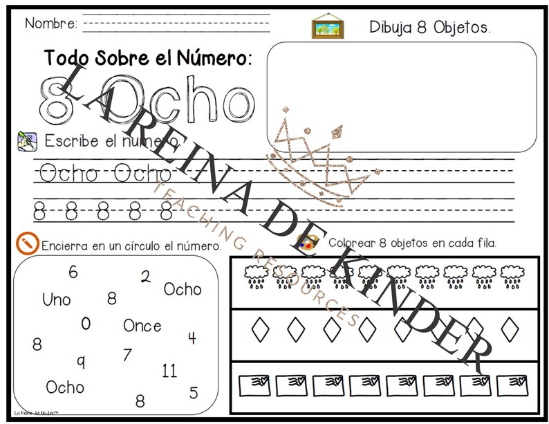 Bilingual Numbers 1–10 Worksheets | English & Spanish Number Practice ...