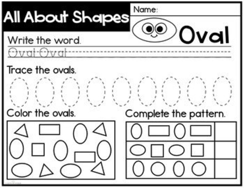 Bilingual Shape Worksheet Kindergarten Prep Activity for Toddlers ...