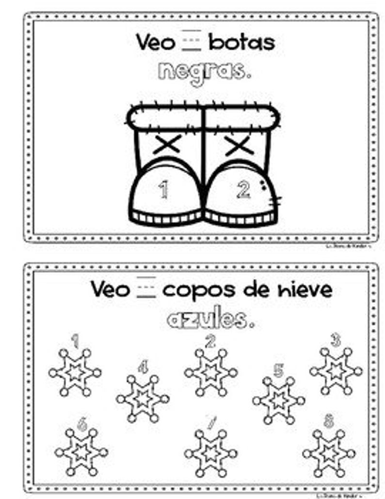 Libro En Espanol De Invierno Numeros Y Contando Para Niños Preescolar ...