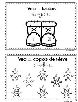 Libro En Espanol De Invierno Numeros Y Contando Para Niños Preescolar ...
