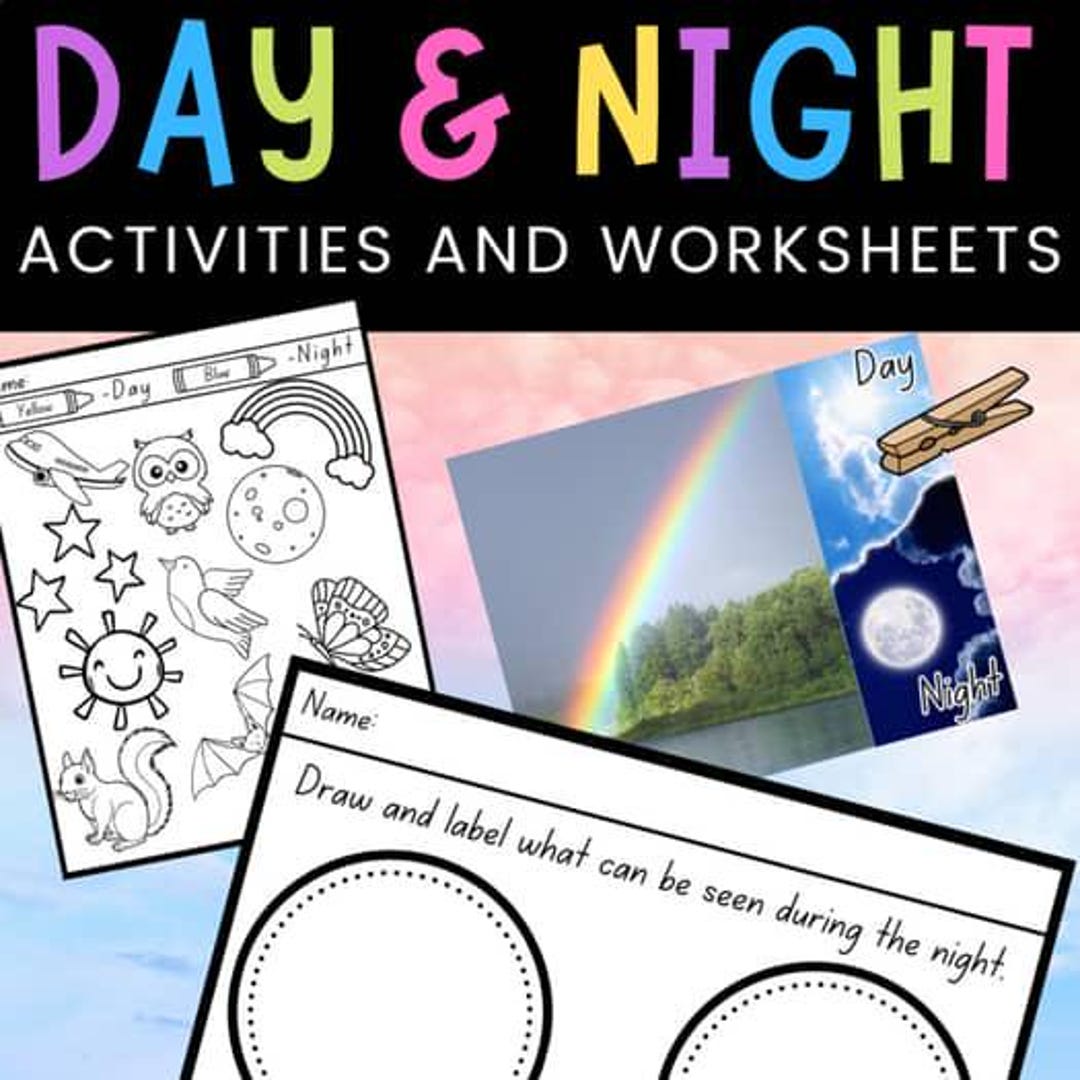 Day and Night Exploration Activity for Pre-k | Sorting and Drawing ...