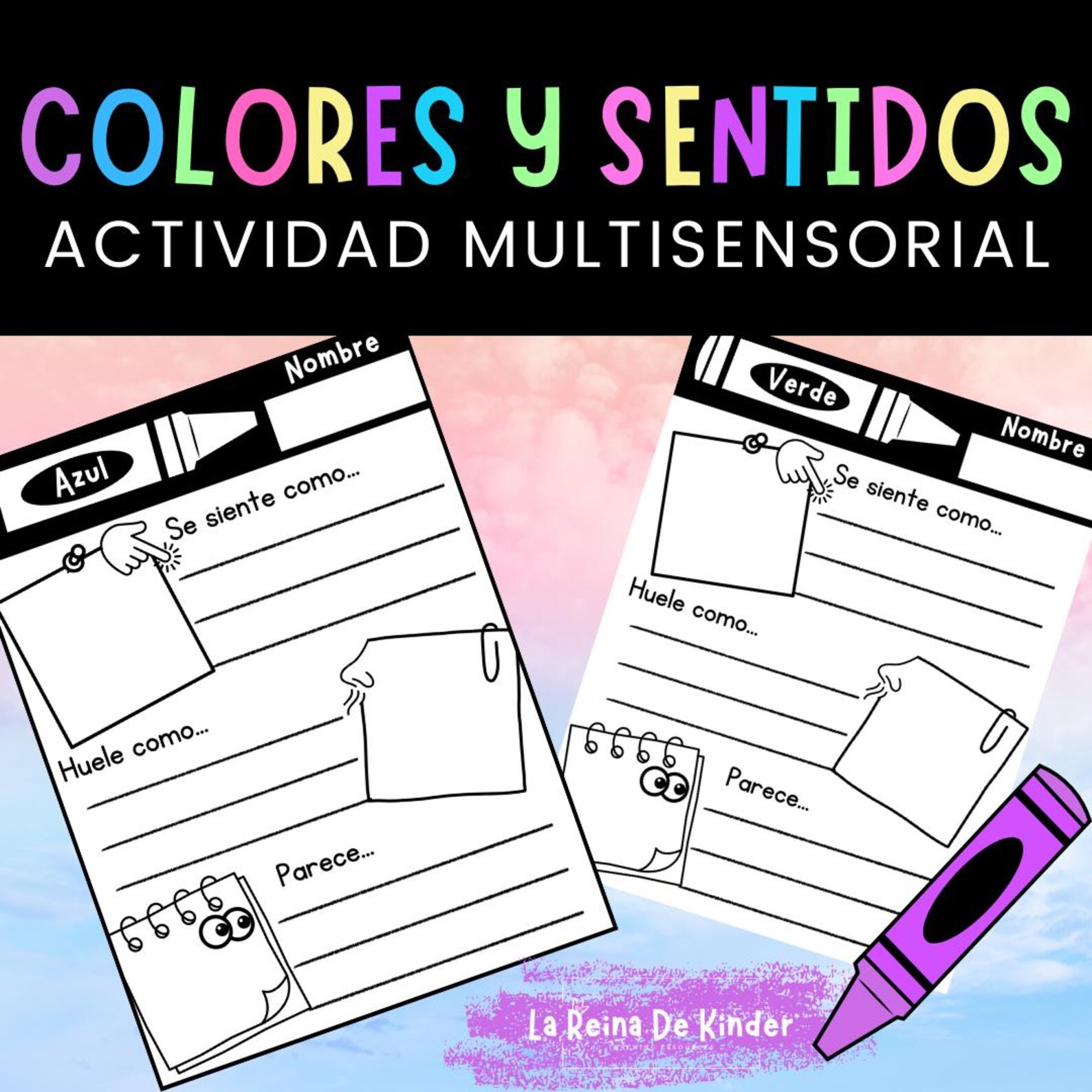 Explorando Colores Y Sentidos: Paquete Educativo En Español - Etsy