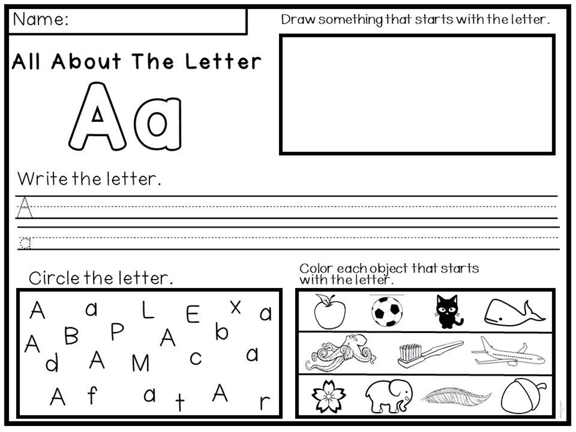 Letter Preschool Learning Activity Montessori Kindergarten Prep Toddler ...