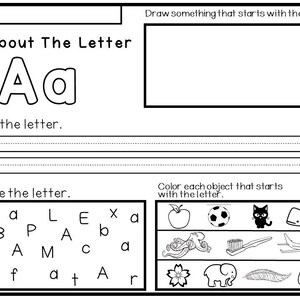 Letter Preschool Learning Activity Montessori Kindergarten Prep Toddler ...