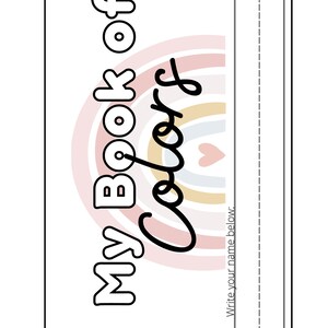 Emergent Reading Colors Book Tracing Letters Teaching Vocabulary Colors ...