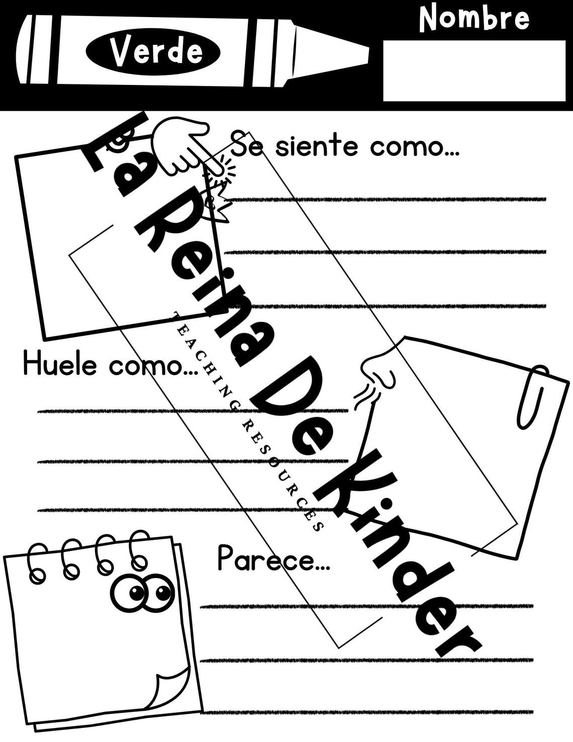 Explorando Colores Y Sentidos: Paquete Educativo En Español - Etsy