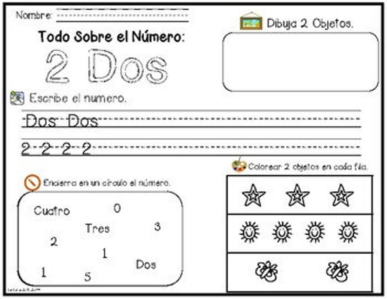 Actividad Preescolar Números 1-10 Kindergarten Prep Math Worksheets for ...
