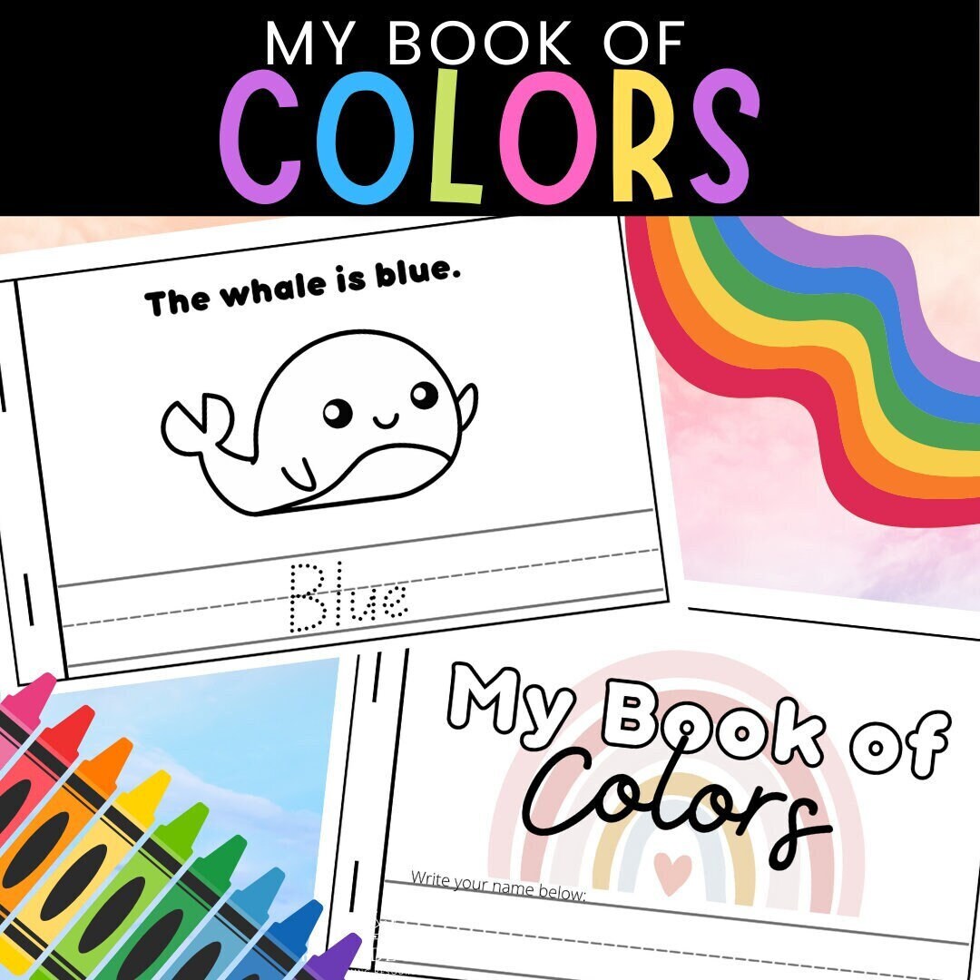 Emergent Reading Colors Book Tracing Letters Teaching Vocabulary Colors ...