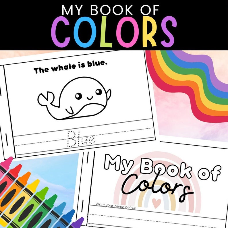 Emergent Reading Colors Book Tracing Letters Teaching Vocabulary Colors ...