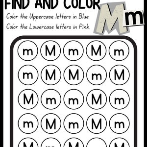 Uppercase and Lowercase Letter Recognition Printable Worksheets for ...