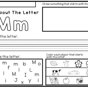 Letter Preschool Learning Activity Montessori Kindergarten Prep Toddler ...