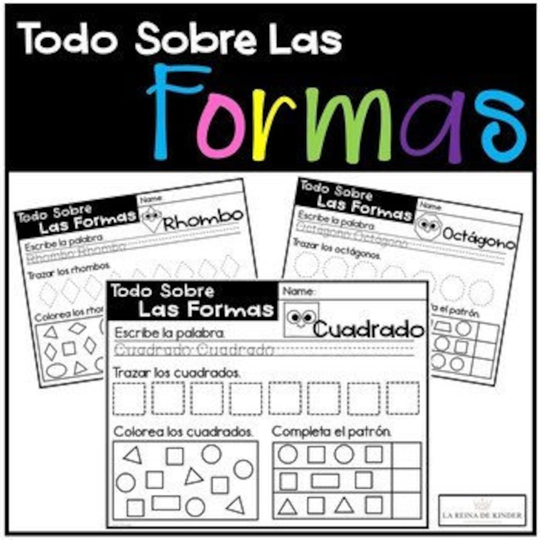 Formas Pre K Worksheet Bilingual Shape Worksheet Spanish Activity ...