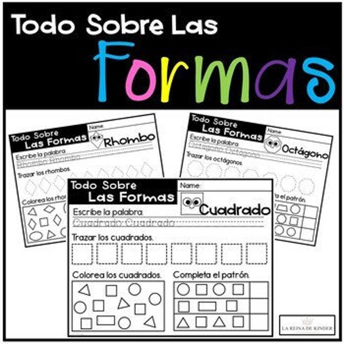 Formas Pre K Worksheet Bilingual Shape Worksheet Spanish Activity ...