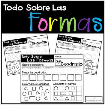 Formas Pre K Worksheet Bilingual Shape Worksheet Spanish Activity ...