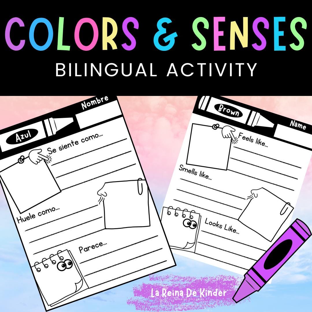 Exploring Colors and Senses: Bilingual Activity Pack in English ...