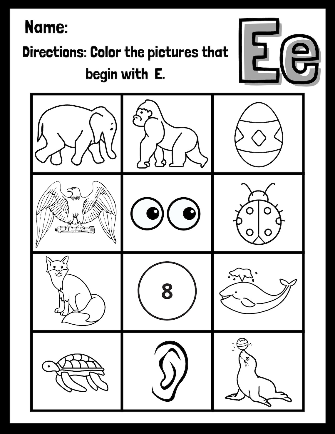 Letter Sound Coloring Worksheets Beginning Sound Identification ...