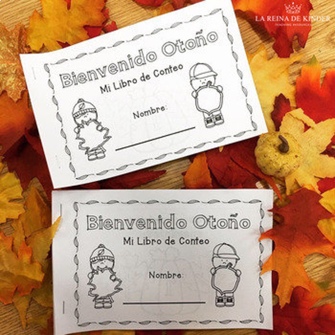 Libro En Espanol Otoño Numeros 1-10 Pre K Leer Aprender Numeros ...