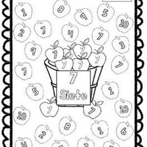Identificación De Números Prescolar Manzanas Spanish Curriculum ...