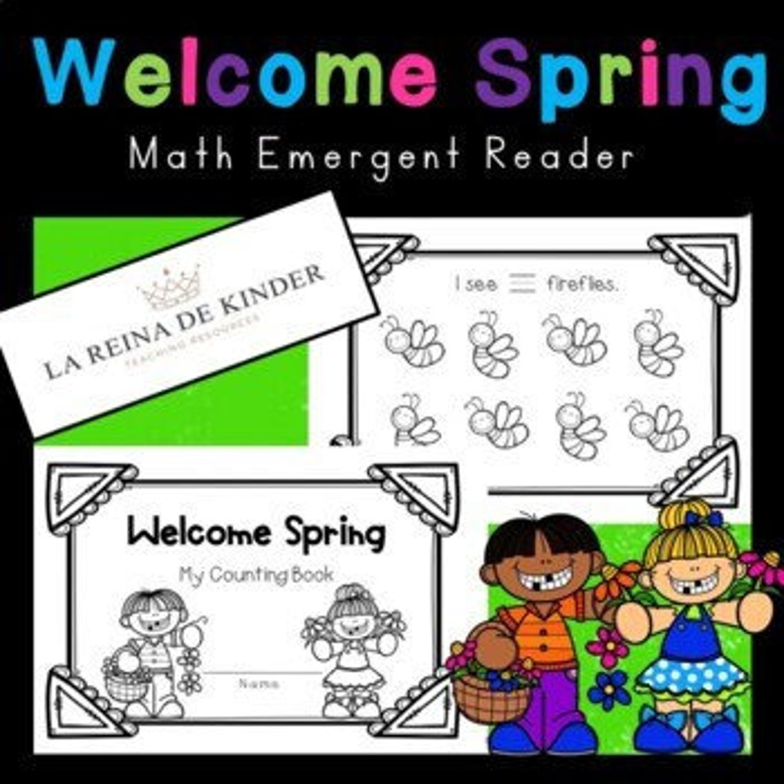 Math Emergent Reader Numbers 1-10 Workbook Pre K Printable Kindergarten ...