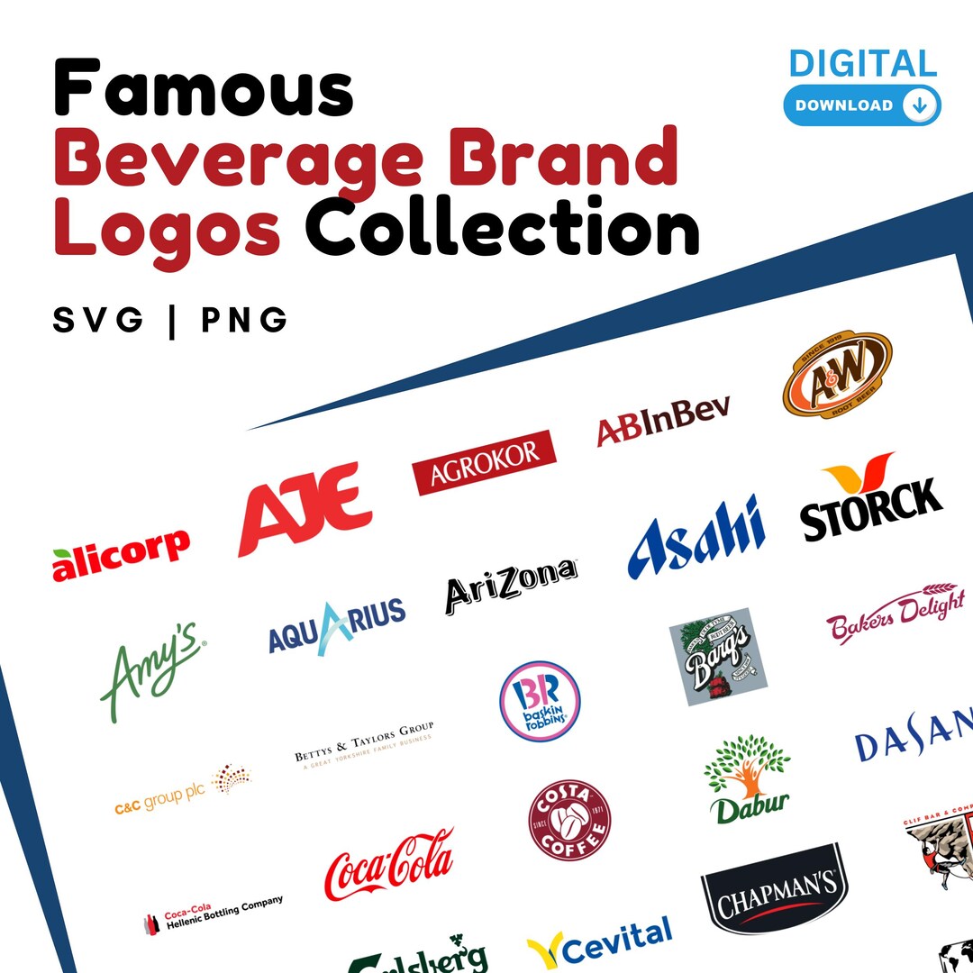 World Famous Food & Beverage Brand Logo Collection SVG PNG Editable ...