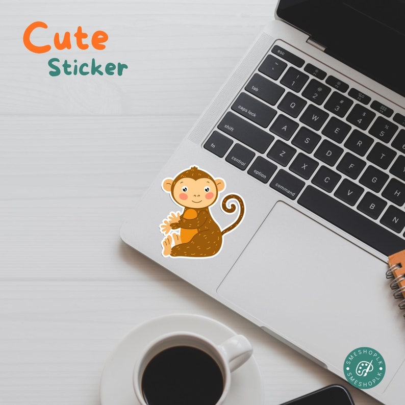 15 Cute Monkey Digital Sticker Collection PNG for Cricut - Etsy