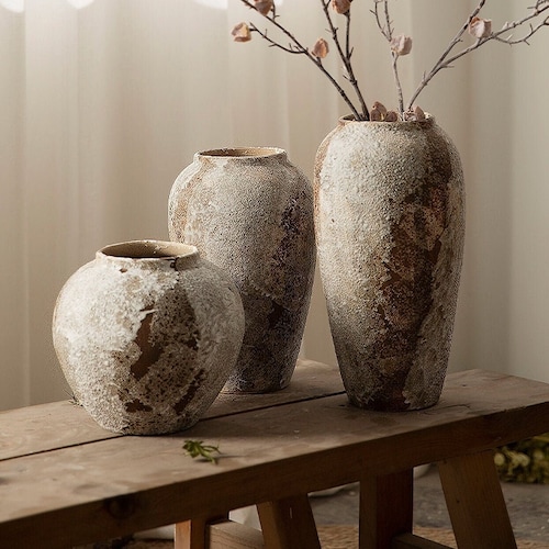 Vintage Effect Rustic Ceramic Vase Vases for Flowers Pottery - Etsy