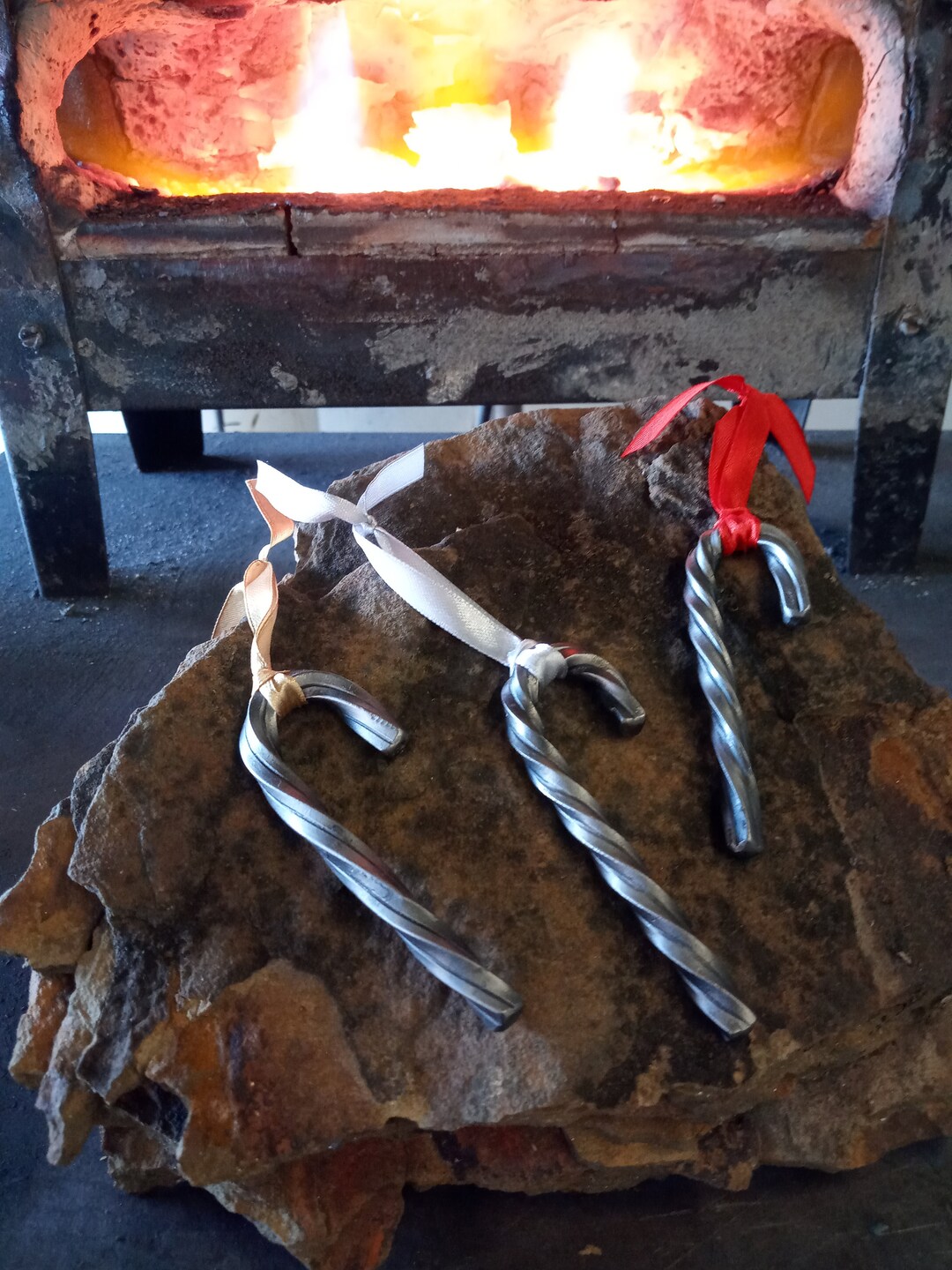 Twisted Steel Candy Cane Ornament - Etsy