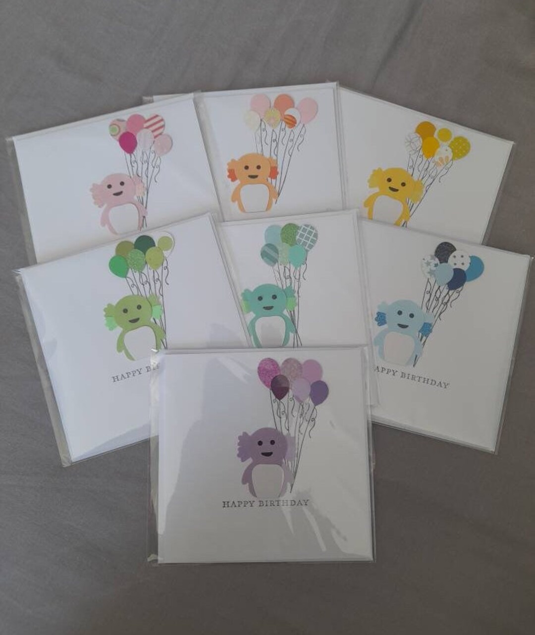 Birthday Card, Axolotl Birthday Card, for Him, for Her, Cute Little ...