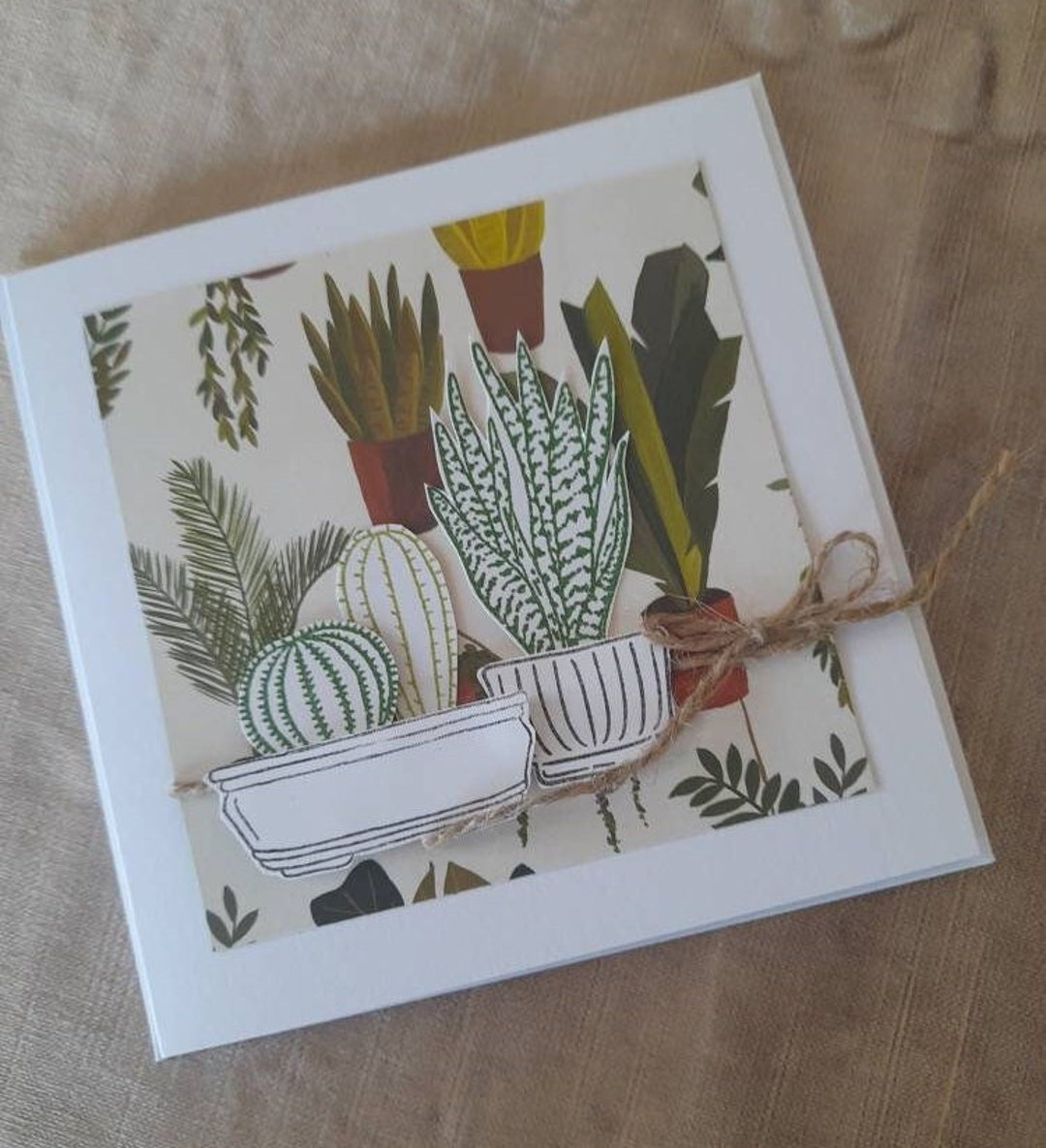 House Plant Greetings Card for Any Occasion Can Be Personalised - Etsy