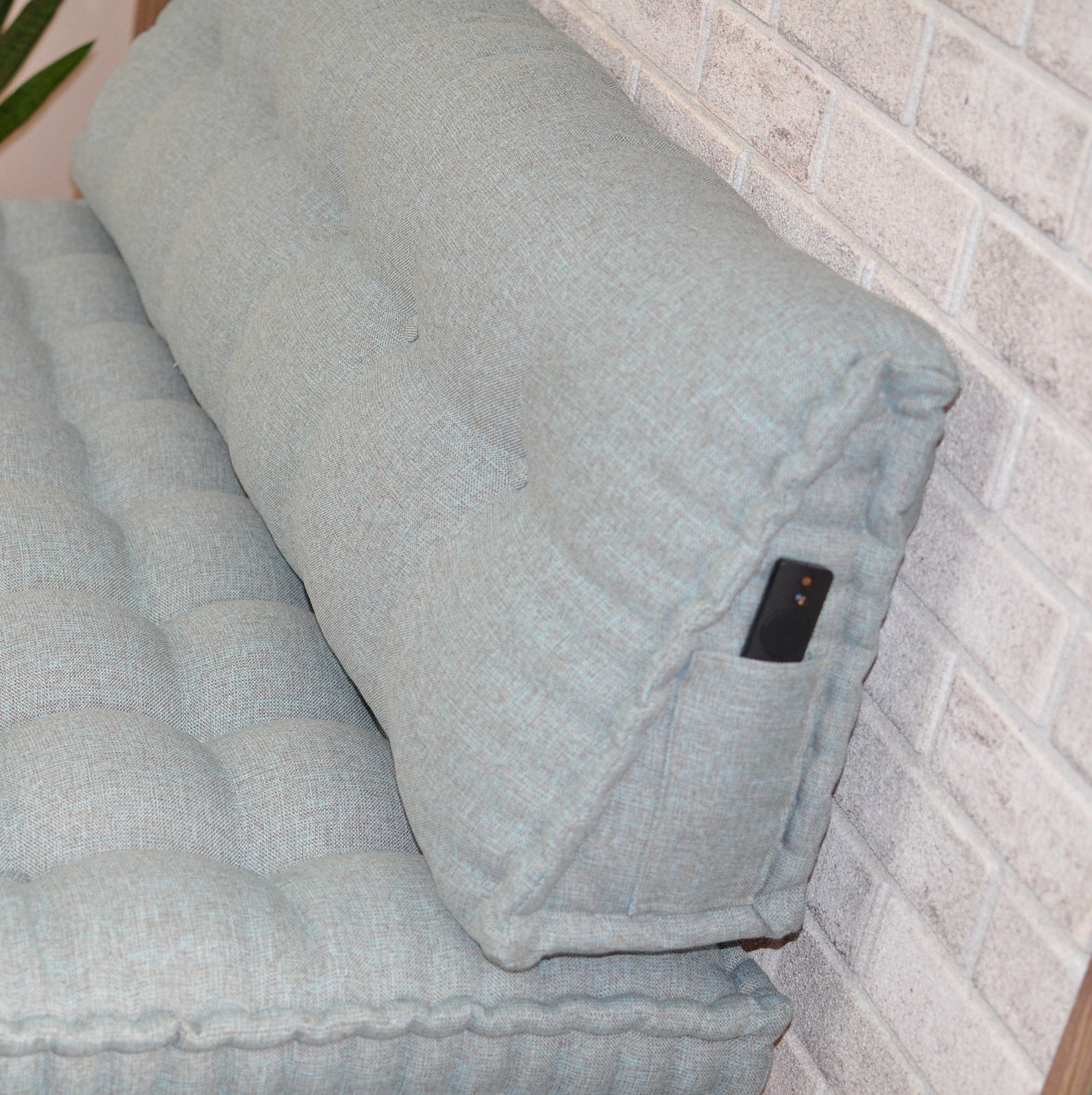 Wedge Shape Back Cushion, Linen Fabric, Lumbar Cushion, Window Back ...