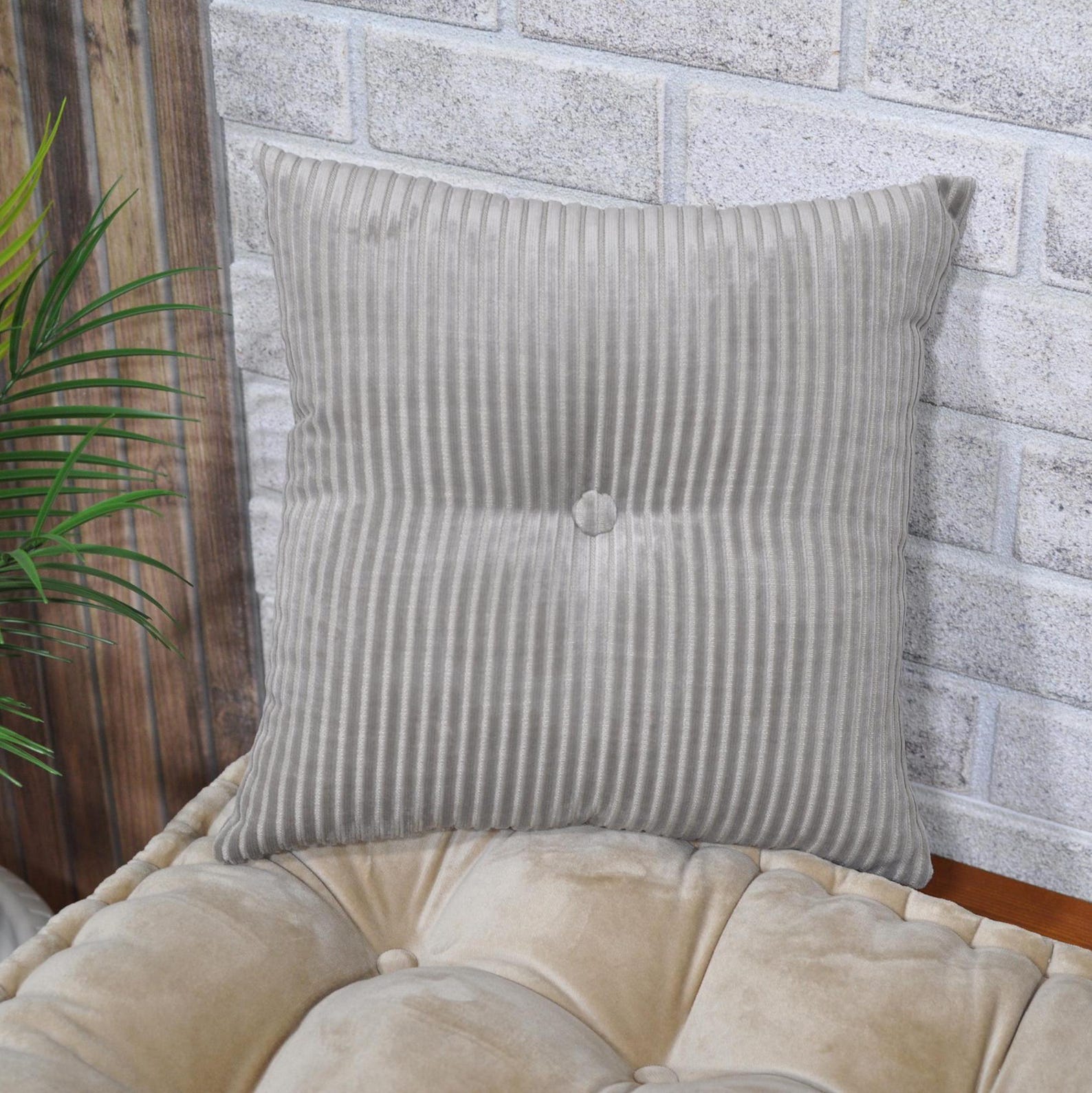 French Style Buttoned Corduroy Throw Pillows, Exclusive and Unique ...