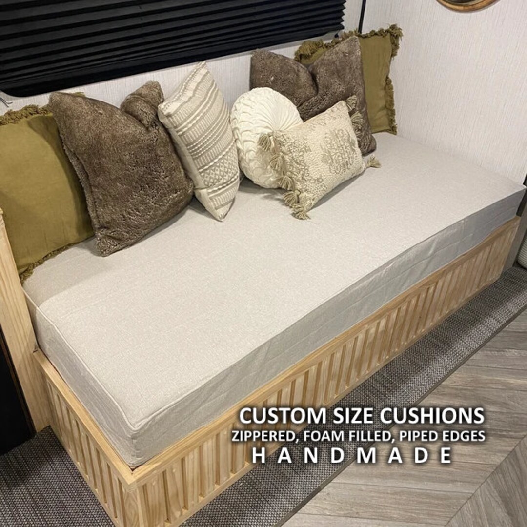 Flat Linen Cushion/foam Zippered Cushion/wedge Cushion/floor Pillow ...