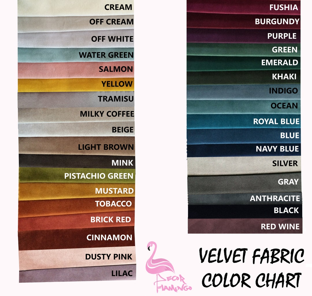 Washable Velvet Fabric Swatches | Soft, Bright Colors - Etsy