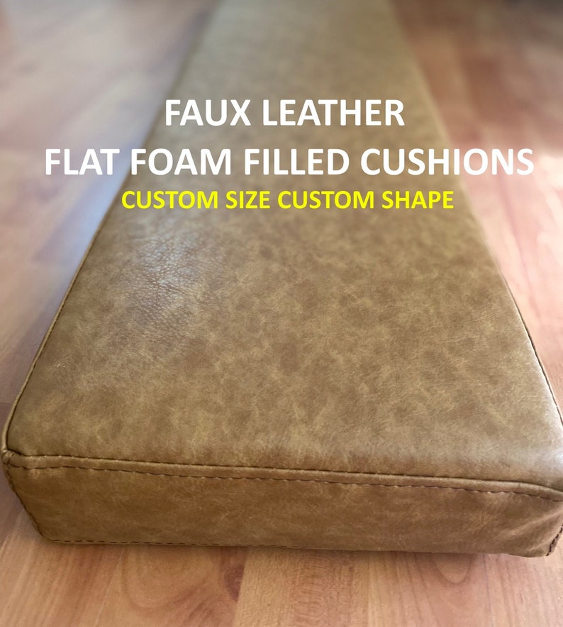 Faux Leather Flat Foam Filled Cushions Flat Cushion - Etsy