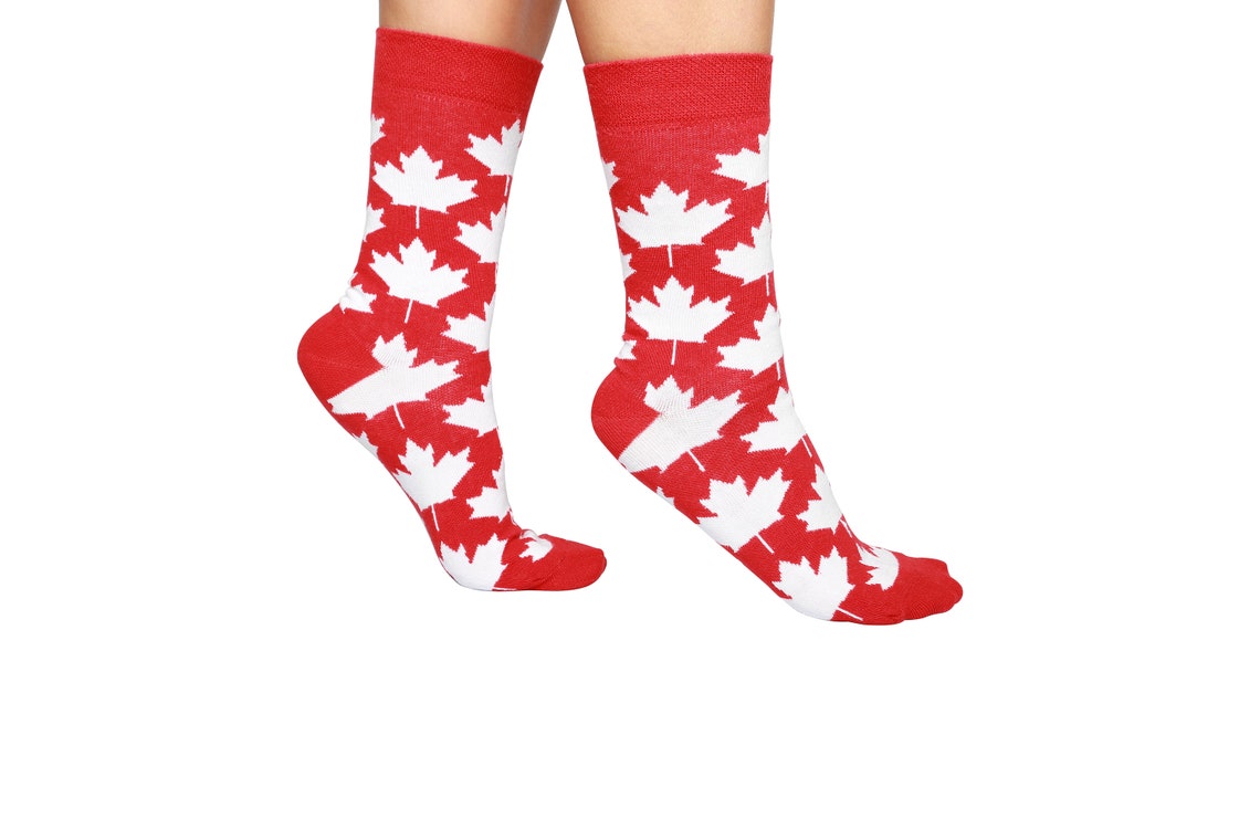 Canadian Maple Leaf Socks | Canada Socks | Leaf Socks | Funny Socks ...