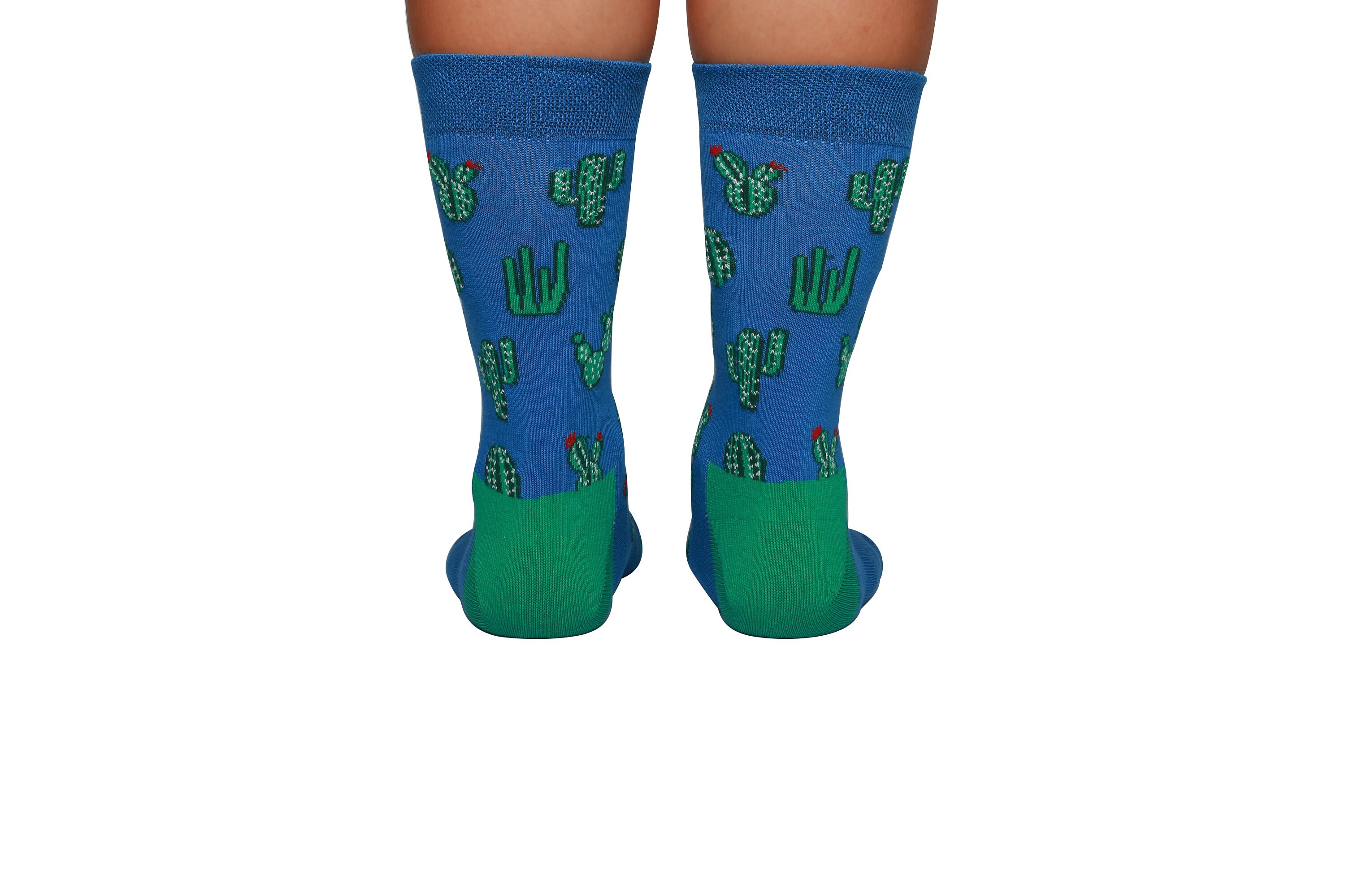 Blue Cactus Socks | Novelty Socks | Happy Unisex Socks | Cute Socks ...