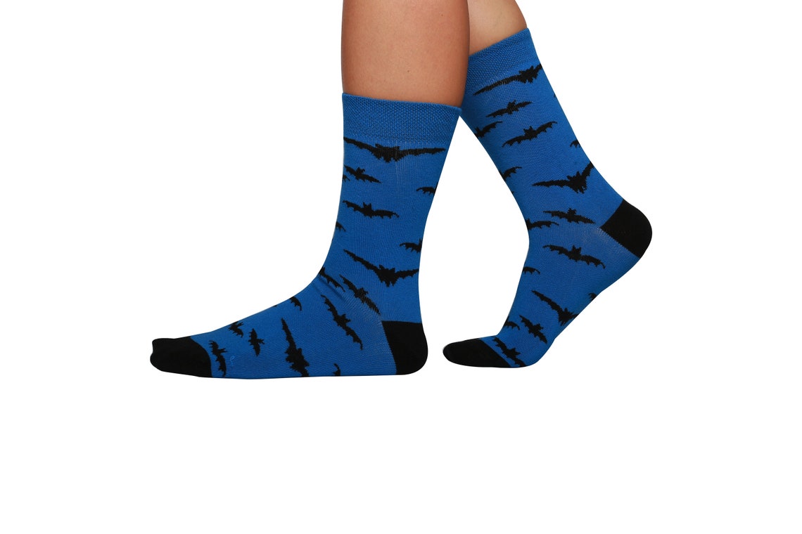 Blue Bat Socks Bat Gift Animal Socks Casual Funny Socks Crazy Socks ...