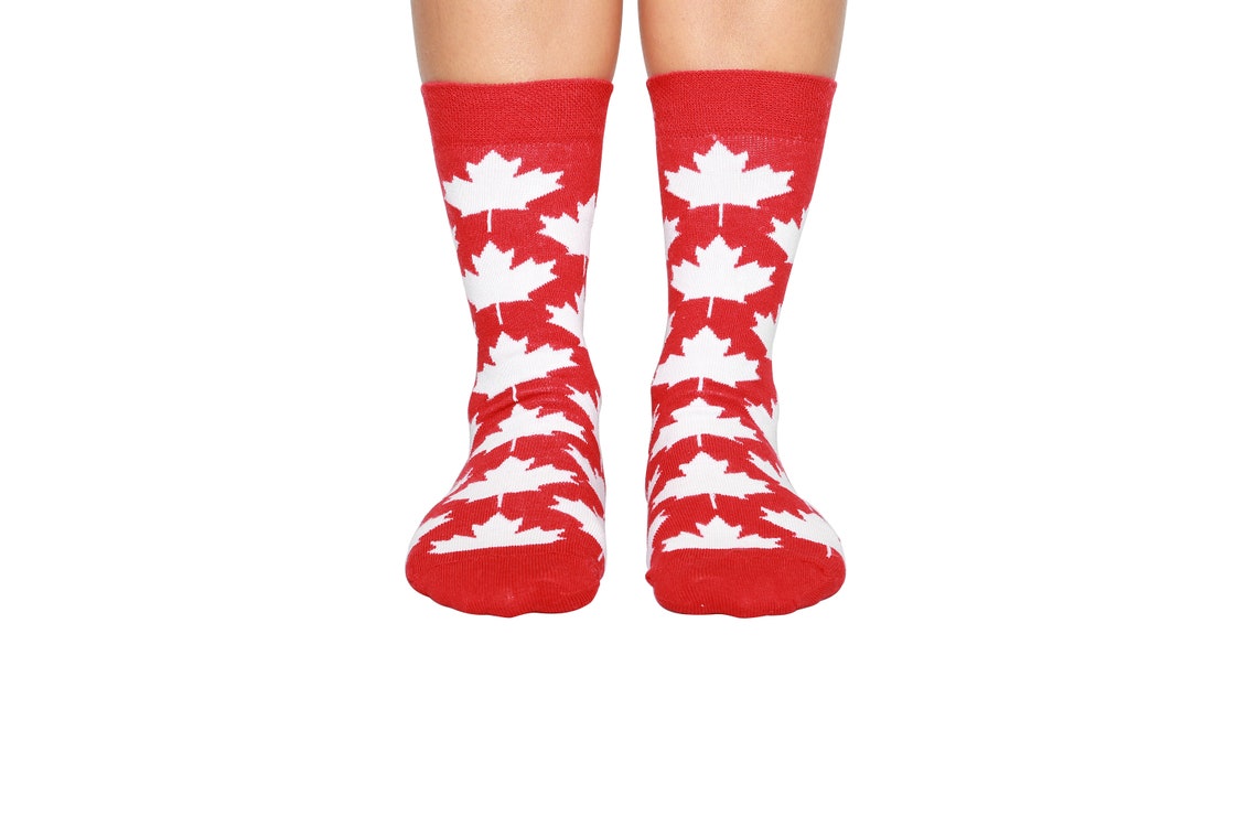 Canadian Maple Leaf Socks | Canada Socks | Leaf Socks | Funny Socks ...